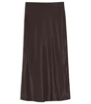 BOSS Midi-length A-line Skirt In Lustrous Fabric - Brown