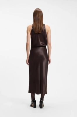 BOSS Midi-length A-line Skirt In Lustrous Fabric