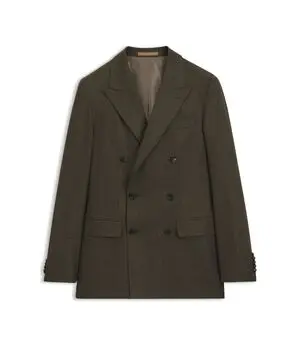 BOSS Regular-fit Double-breasted Wool Blazer With Cashmere