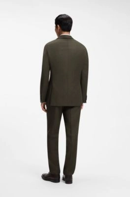 BOSS Regular-fit Double-breasted Wool Blazer With Cashmere