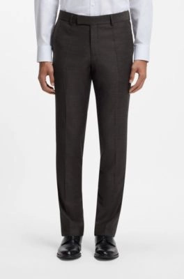 BOSS Two-piece Slim-fit Suit In Patterned Stretch Wool