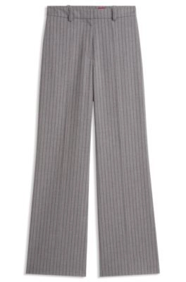 Hugo Pinstripe Regular-fit Pants With D-ring Detail