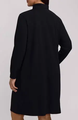 Foxcroft Tammy Long Sleeve Crepe Shirtdress