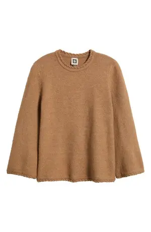 Anne Klein Braided Trim Sweater - Vicuna
