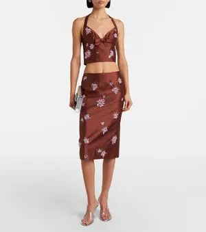 SHUSHU/TONG Embellished Slip Skirt