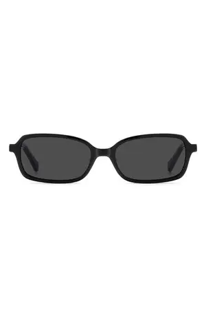 Kate Spade New York Carolina 53mm Rectangle Sunglasses Black/grey