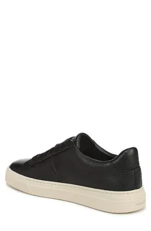 Vince Lomas Leather Low Top Sneakers - Black