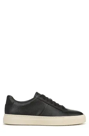 Vince Lomas Leather Low Top Sneakers - Black