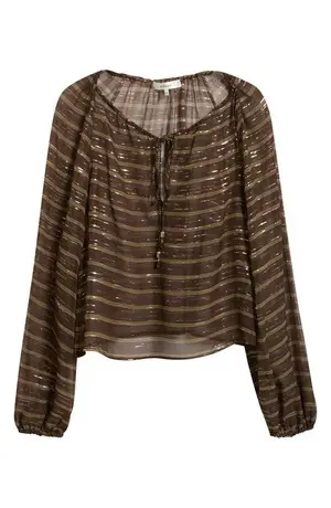 FRAME The Balloon Silk Blend Blouse