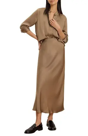 NIC+ZOE Day Gloss Midi Slip Skirt