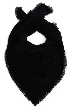 Zadig&Voltaire Stevie Strass Western Cashmere Scarf - Black