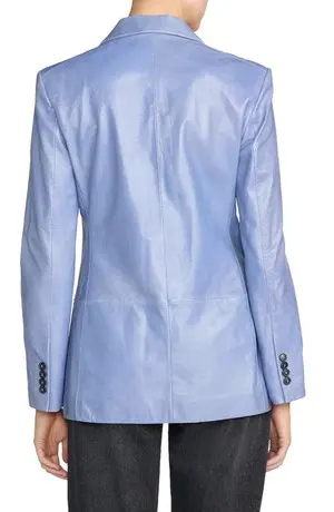 FRAME Boulevard Leather Blazer