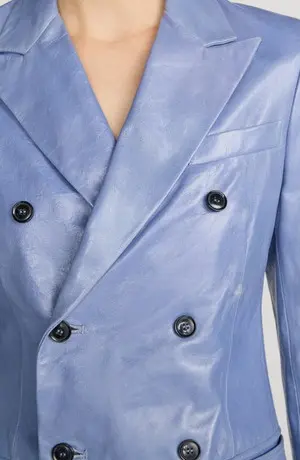 FRAME Boulevard Leather Blazer
