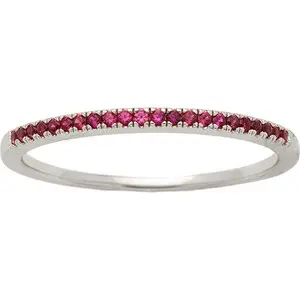 MADE BY MARY Birthstone Stacking Ring - Silver July
