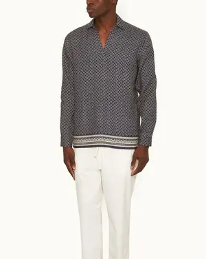 Orlebar Brown Ridley Relaxed-fit Shirt - Night Iris
