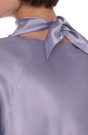 Helmut Lang Silk Cowl Neck Top - Aleutian