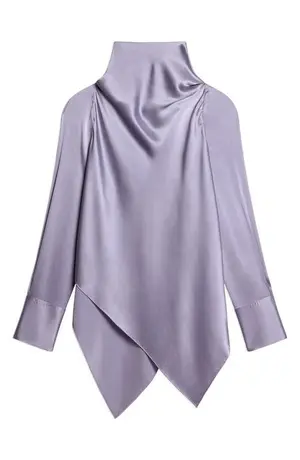 Helmut Lang Silk Cowl Neck Top - Aleutian