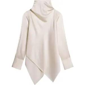 Helmut Lang Silk Cowl Neck Top - Ivory