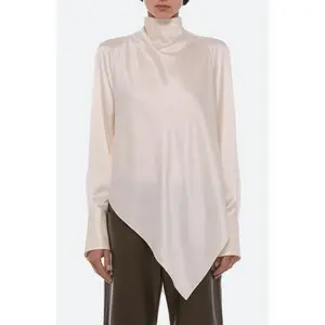 Helmut Lang Silk Cowl Neck Top - Ivory