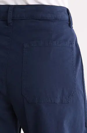 Frank & Eileen Bray Barrel Leg Cotton Twill Pants - Classic Navy