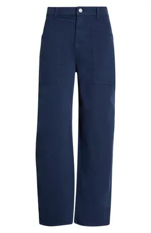 Frank & Eileen Bray Barrel Leg Cotton Twill Pants - Classic Navy