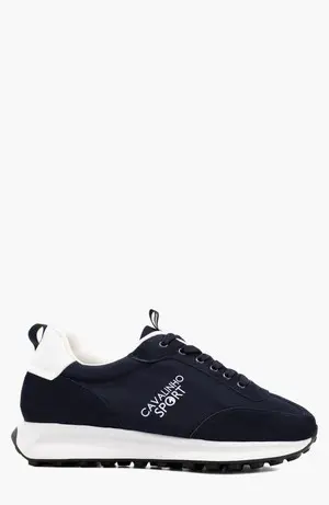 CAVALINHO Sport Low-top Leather And Fabric Sneakers With Eva Sole - Navy