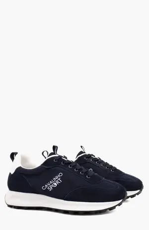 Cavalinho Sport Low-top Leather And Fabric Sneakers - Navy