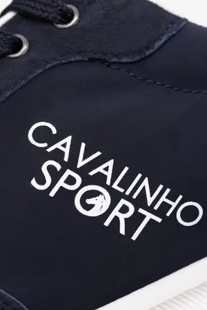 Cavalinho Sport Low-top Leather And Fabric Sneakers - Navy