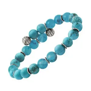JAN LESLIE Sterling Silver Gemstone Bead Bracelet - Turquoise
