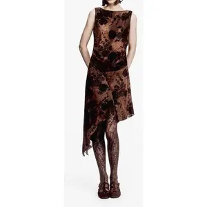 Anna Sui Dahlia Tulle Knit Asymmetrical