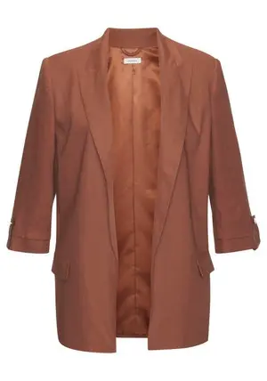 LASCANA Open Front Linen Blazer