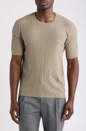 Emporio Armani Short Sleeve Sweater T-shirt - Grey