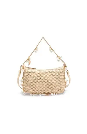URBAN EXPRESSIONS Steph Evening Bag With Pearl Embellishments - Ivory