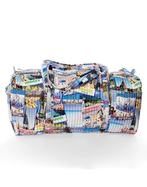 SUNSHINE SOCIETY World Traveler Weekender Duffle - Blue