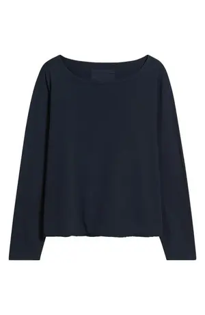 Frank & Eileen Boatneck Long Sleeve Top - Classic Navy