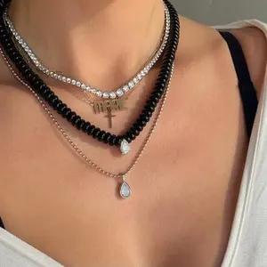 LENI JAMES The Raina 3 Carat Moissanite Pear Pendant