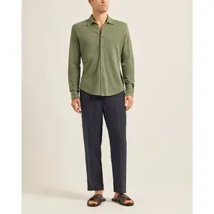 Orlebar Brown Giles Garment Dye Tailored-fit Shirt - Herbal Green