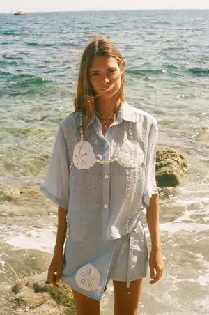 TOMBOLO Sand Dollar Stimulus Mini Skirt