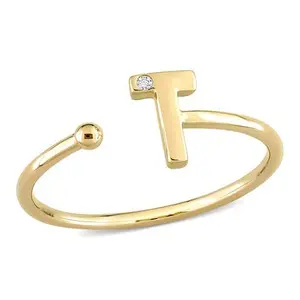 JULIANNA B. Diamond Initial Ring - T
