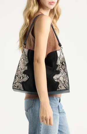 Veronica Beard Vida Leather Shoulder Bag