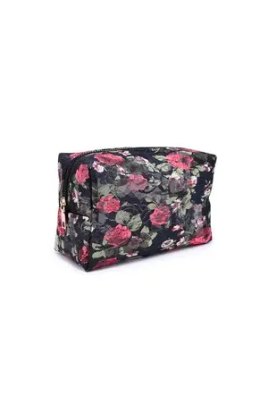 URBAN ESSENTIALS Petal Play Cosmetic & Travel Organizer Pouch - Black