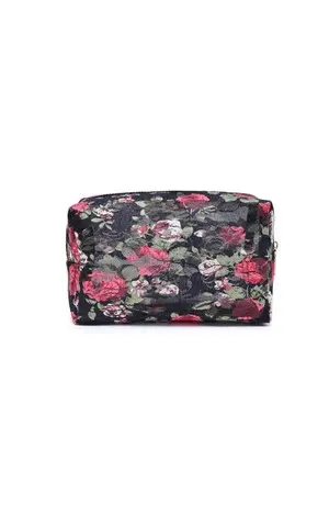 URBAN ESSENTIALS Petal Play Cosmetic & Travel Organizer Pouch - Black