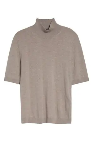 Max Mara Mock Neck Short Sleeve Sweater