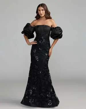 Mac Duggal Off-the-shoulder Gown - Black