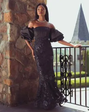 Mac Duggal Off-the-shoulder Gown