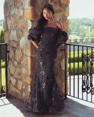 Mac Duggal Off-the-shoulder Gown