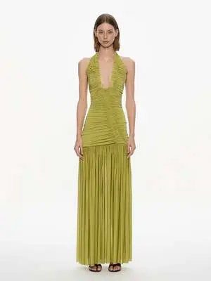 Christopher Esber Orion Gown - Limed-olive
