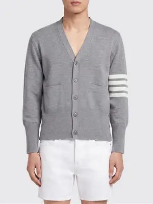 Thom Browne 4-bar V-neck Virgin Wool Cardigan