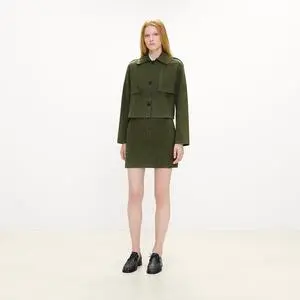 Theory Mini Trouser Skirt In Suede
