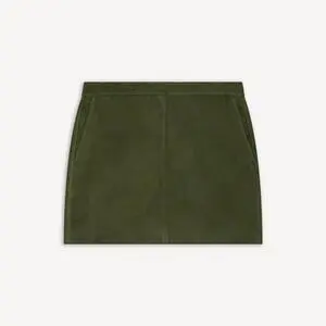 Theory Mini Trouser Skirt In Suede